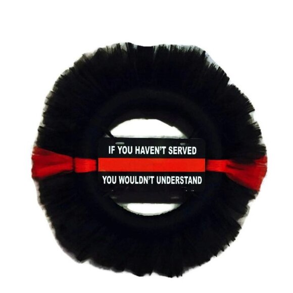 Hand Crafted | Accents | Thin Red Line Firefighter Wreath Fire ...